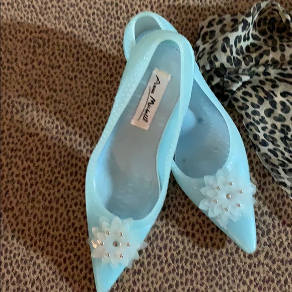 Shoes | Vintage Powder Blue Heels Nwot | Poshmark